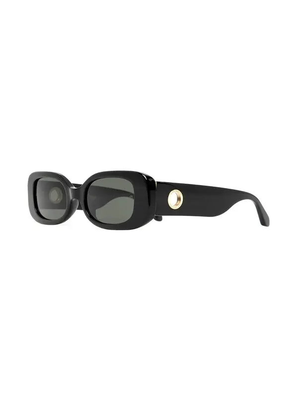 Linda Farrow Lola Rectangle Sunglasses - Black
