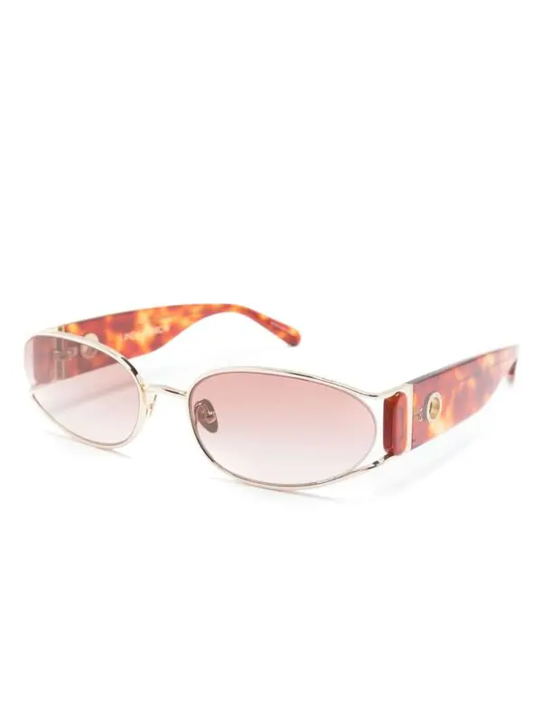 Linda Farrow Shelby Oval-frame Sunglasses - Brown