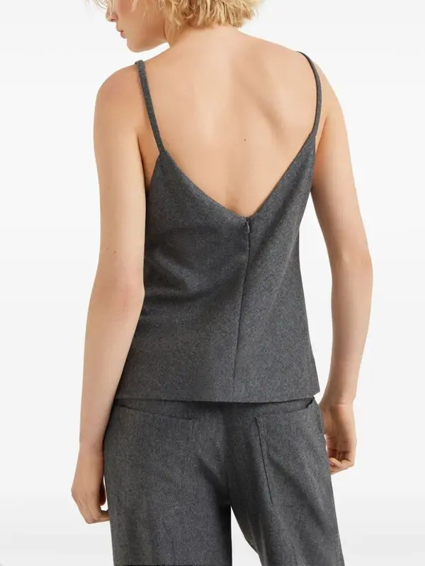 Brunello Cucinelli V-neck Wool Top