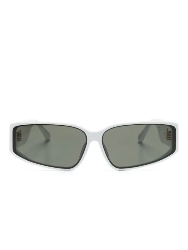 Linda Farrow Alexis Biker-frame Sunglasses - White