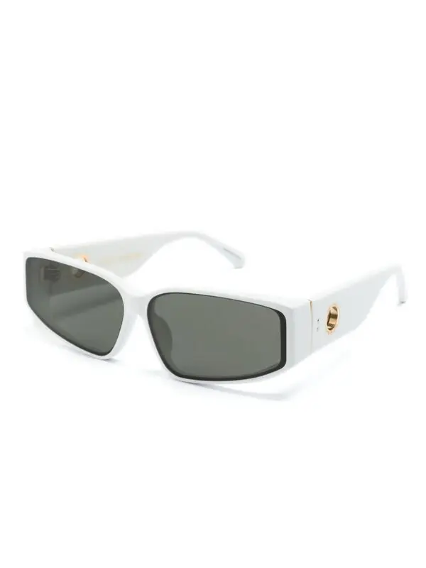 Linda Farrow Alexis Biker-frame Sunglasses - White