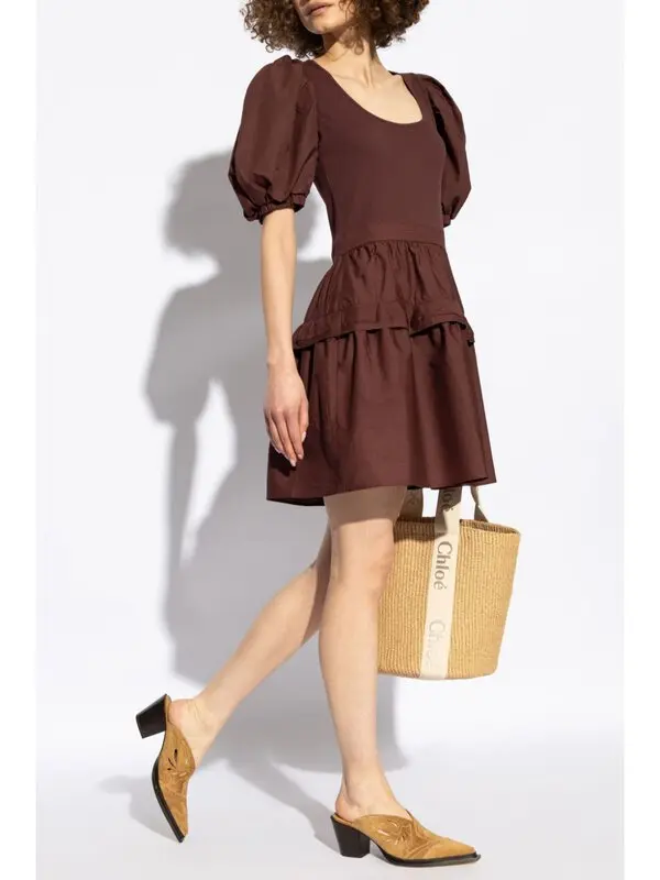 Ulla Johnson Tilda Cotton Mini Dress - Brown