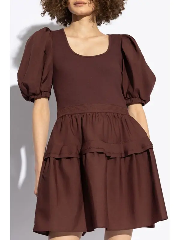 Ulla Johnson Tilda Cotton Mini Dress - Brown