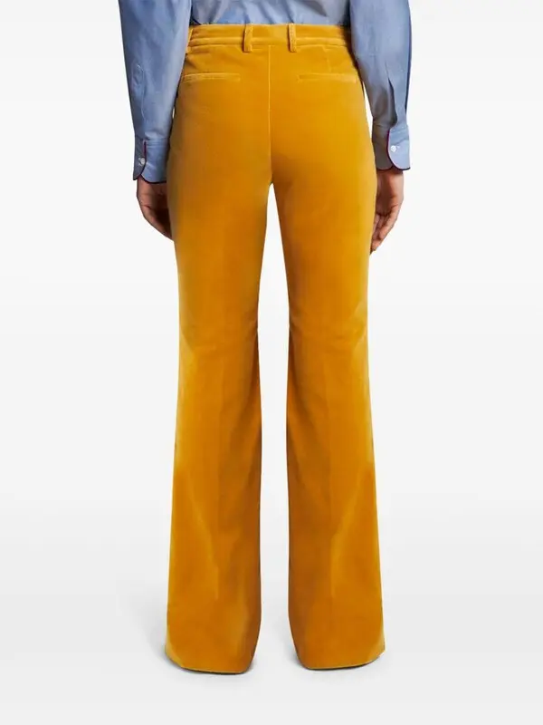 Etro Velvet Flared Trousers - Orange