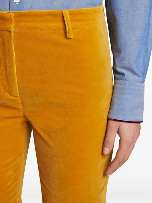 Etro Velvet Flared Trousers - Orange
