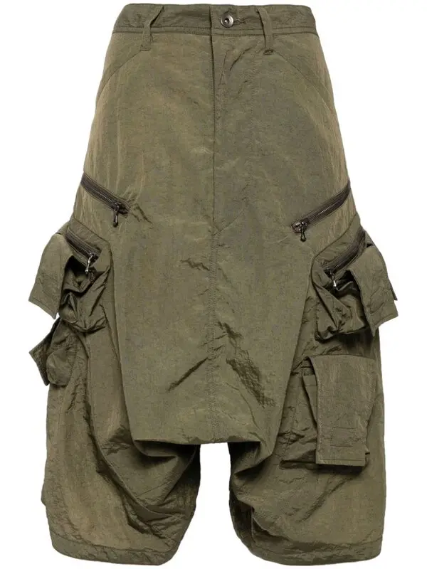 JULIUS Mid-rise Cargo Shorts - Green