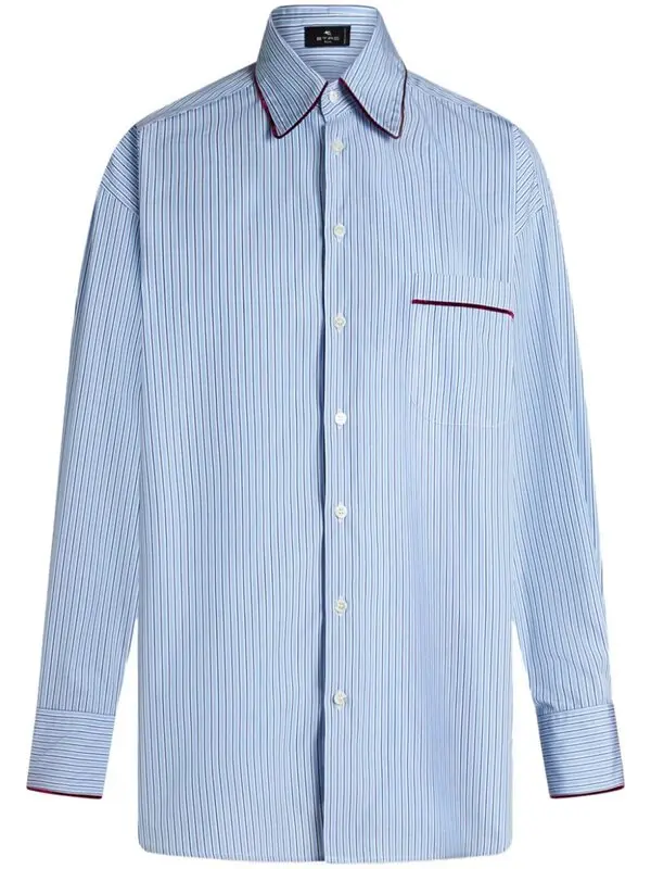 Etro Striped Cotton Poplin Shirt