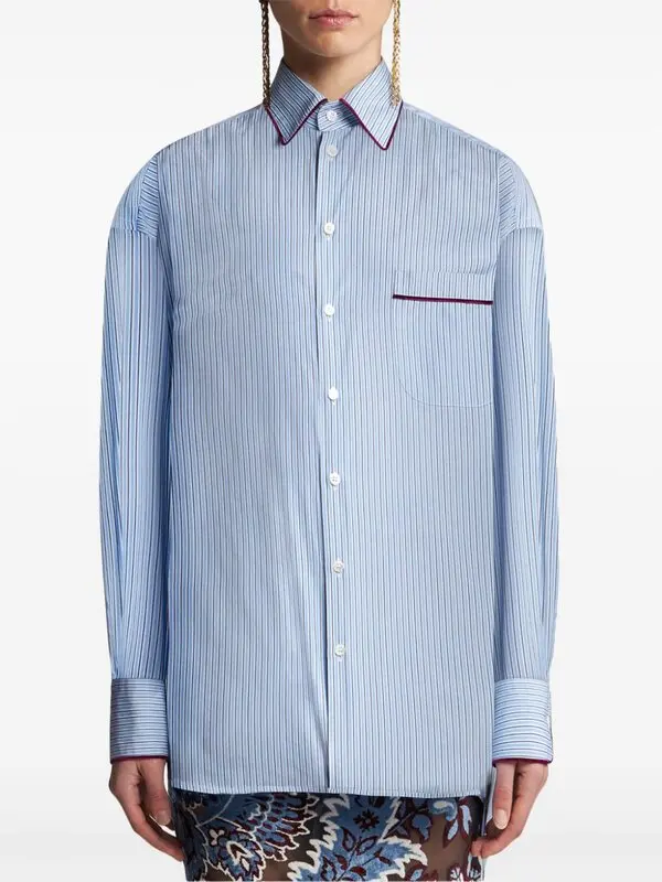 Etro Striped Cotton Poplin Shirt