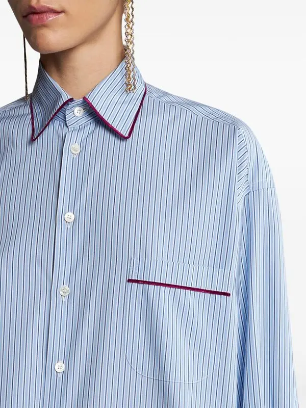 Etro Striped Cotton Poplin Shirt