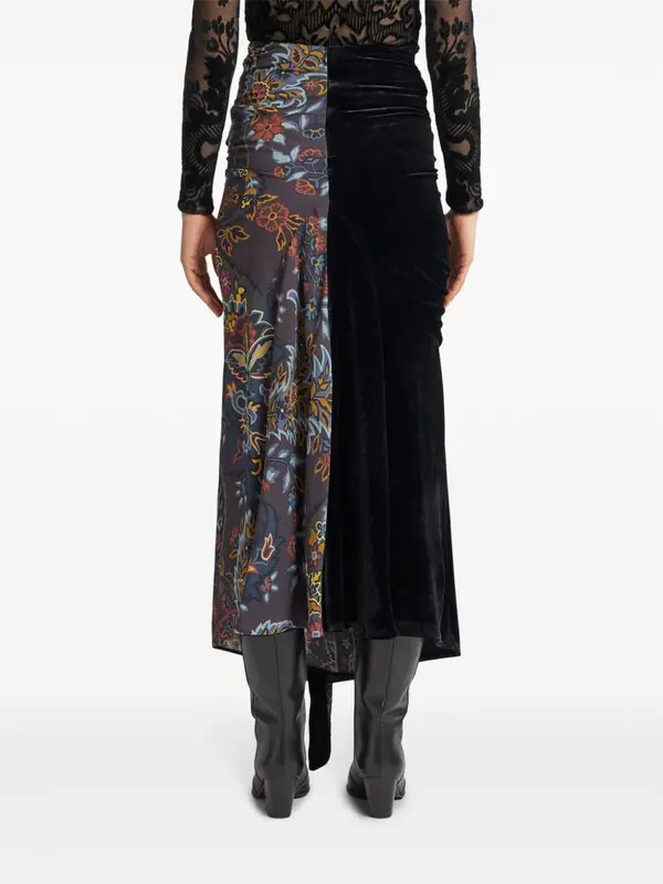 Etro Asymmetric Paisley-print Midi Skirt