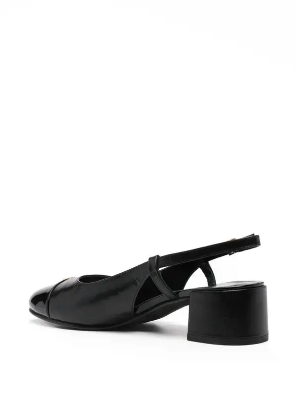 Tory Burch 45mm Double T-motif Leather Pumps