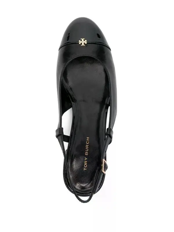 Tory Burch 45mm Double T-motif Leather Pumps