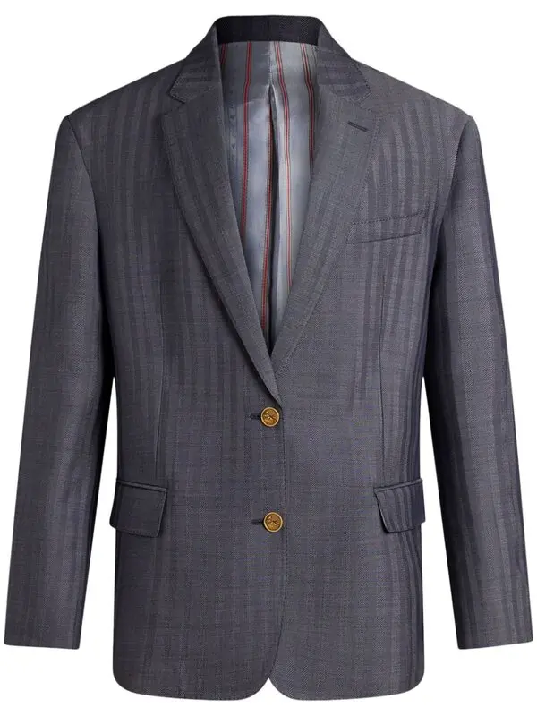 Etro Oversized Jacket With Logo-engraved Buttons
