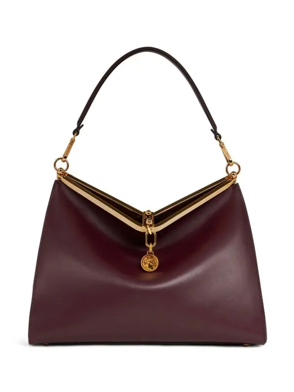 Etro Large Leather Vela Bag - Red