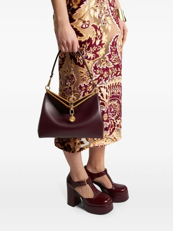 Etro Medium Vela Bag In Calf Leather - Red