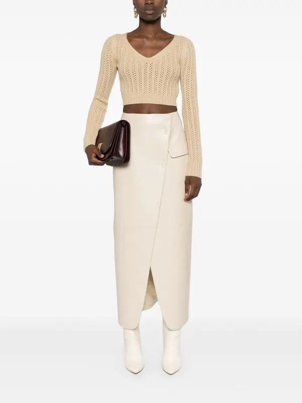 Max Mara Cropped Open-knit Jumper
