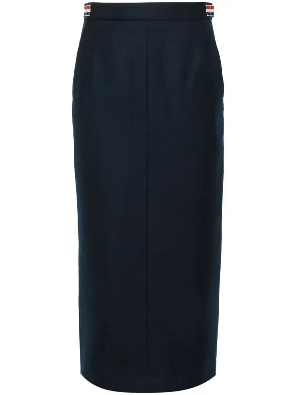 Thom Browne High-waist Midi Skirt - Blue