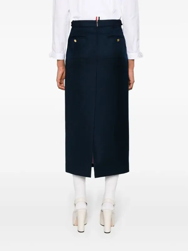 Thom Browne High-waist Midi Skirt - Blue