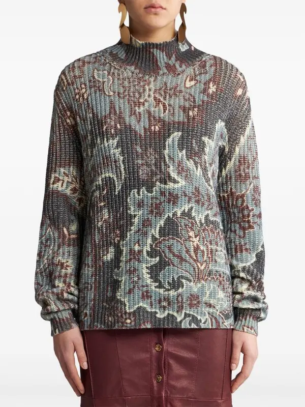 Etro Floral-print Wool Sweater