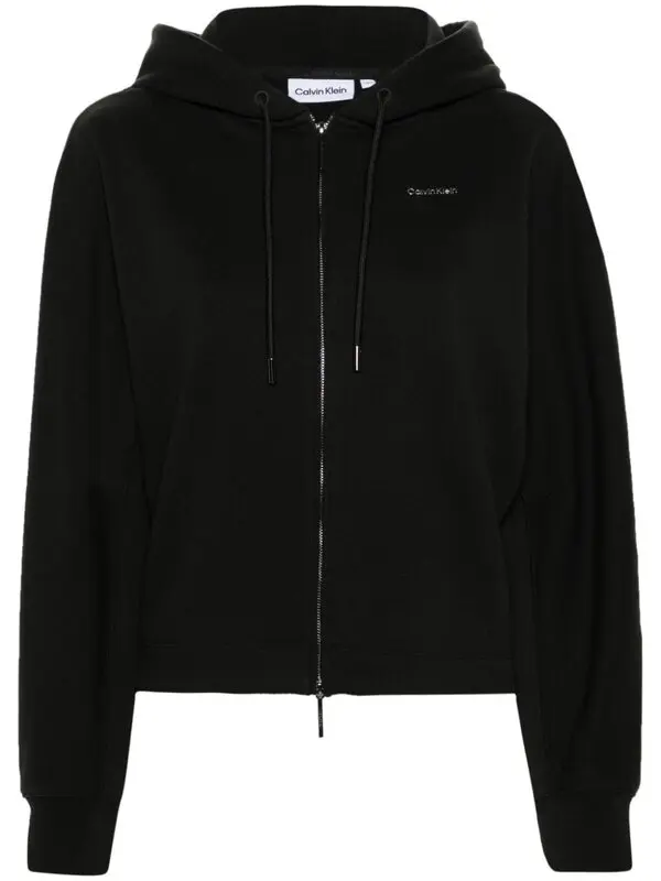 Calvin Klein Raised-logo Zip-up Hoodie