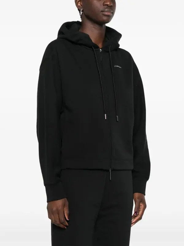 Calvin Klein Raised-logo Zip-up Hoodie