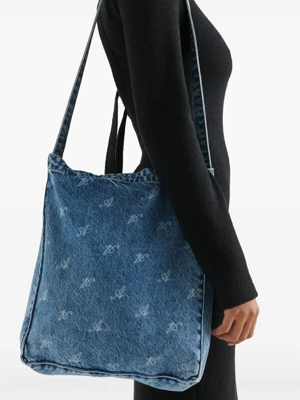 Axel Arigato Dune Script Denim Tote Bag
