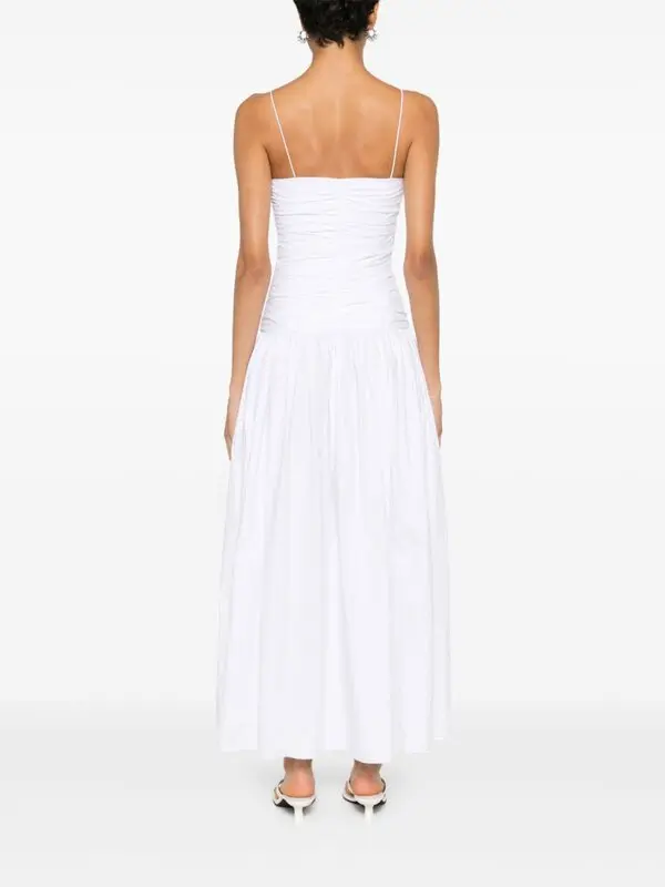 gathered drop waist dress Tamryn Ruched Drop-Waist Dress Black / M