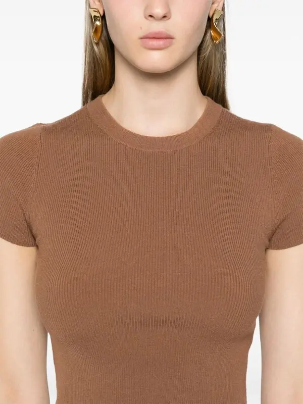 Alice + Olivia Short-sleeve Knitted Top