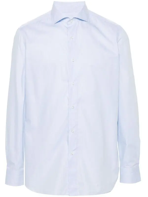 LUIGI BORRELLI Checked Cotton Shirt