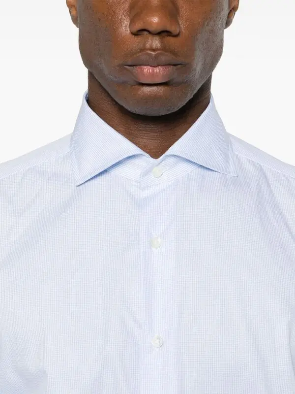 LUIGI BORRELLI Checked Cotton Shirt