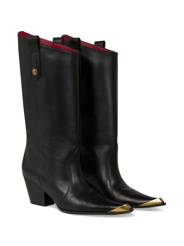 Etro Pointed-toe Leather Boots - Black