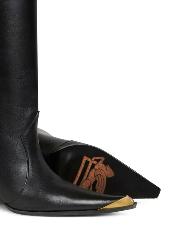 Etro Pointed-toe Leather Boots - Black