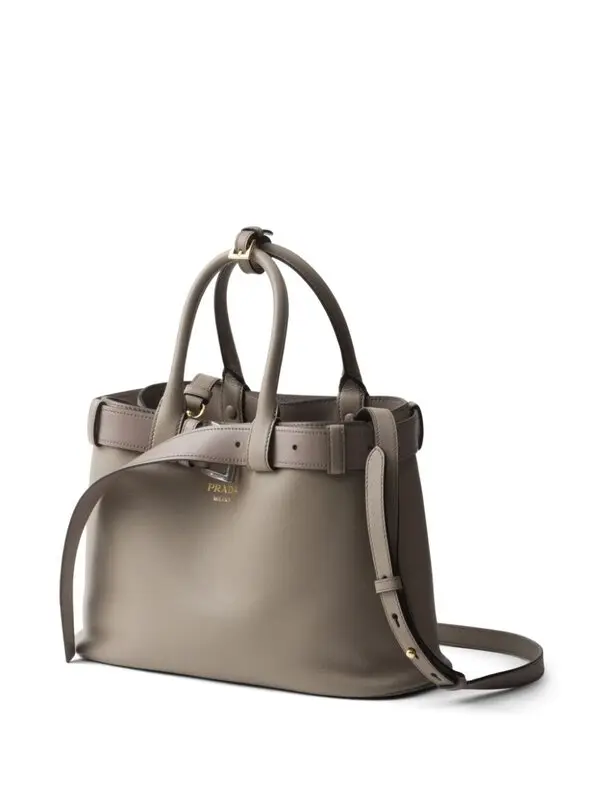 Prada Medium Buckle Tote Bag - Grey