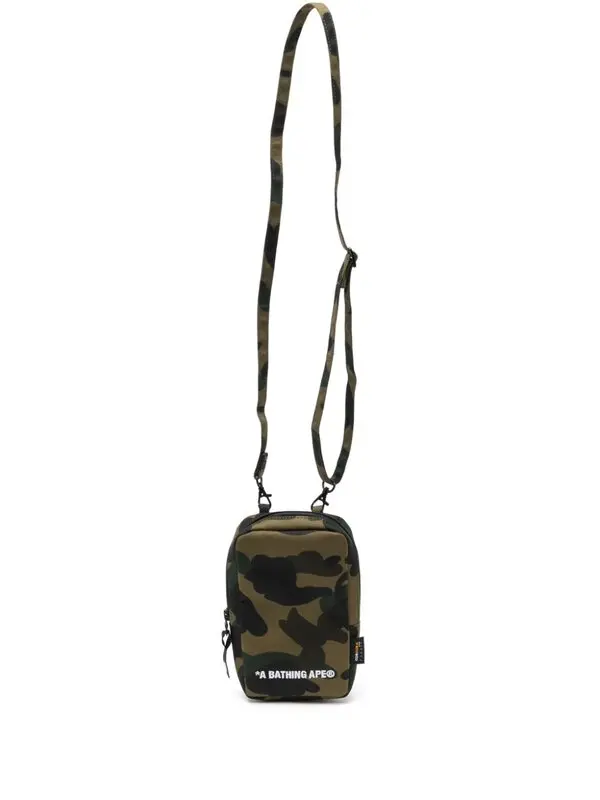 A BATHING APE Camouflage Print Mini Messenger Bag - Green