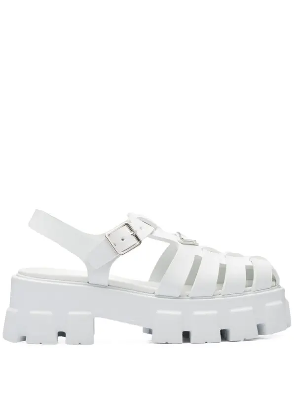 Prada Monolith Platform Sandals - White