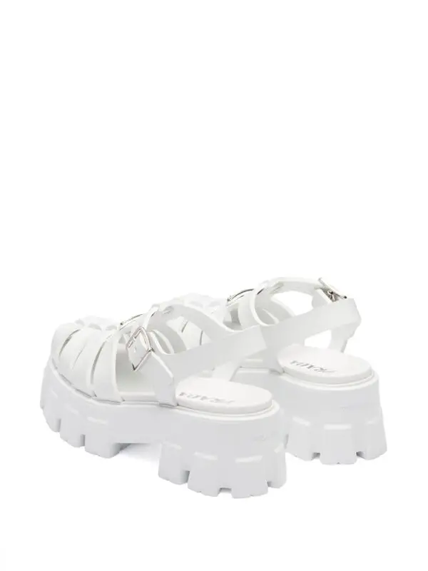 Prada Monolith Platform Sandals - White