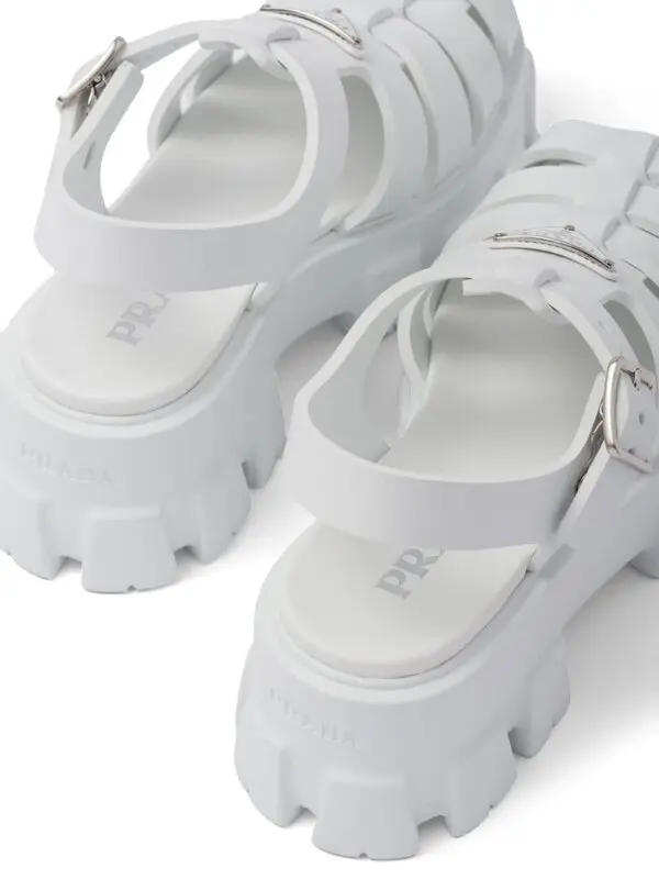 Prada Monolith Platform Sandals - White