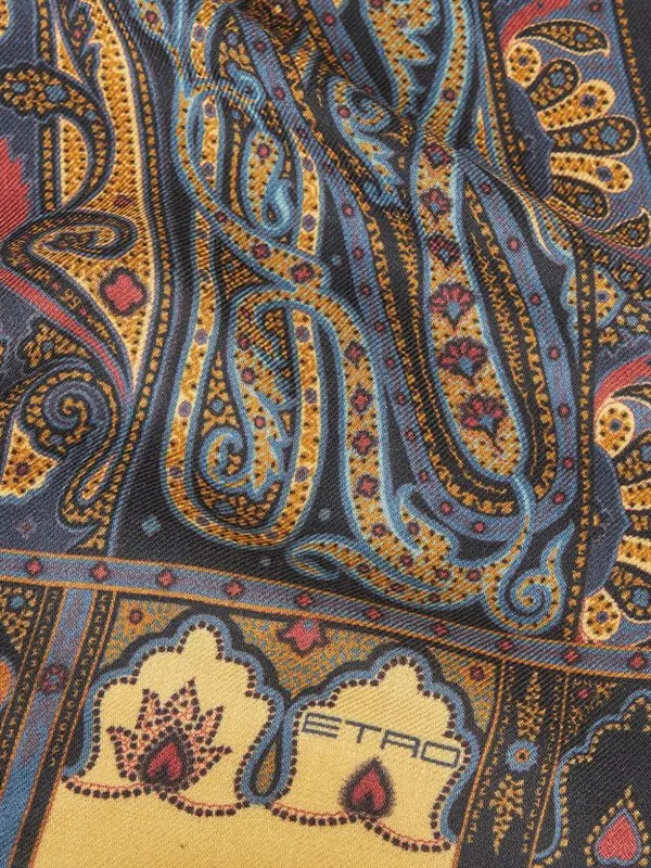 Etro Printed Wool And Silk Scarf