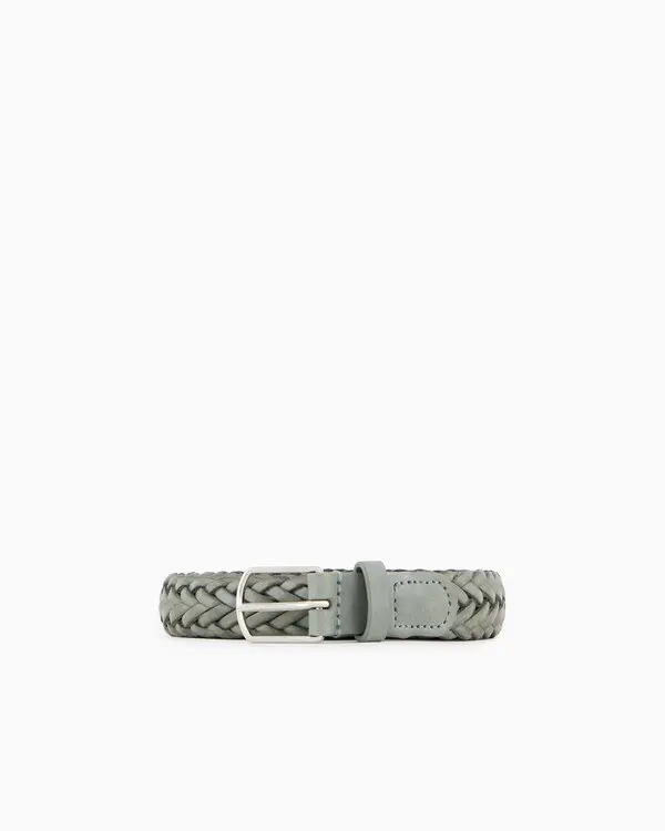 Giorgio Armani Woven Leather Belt - Green