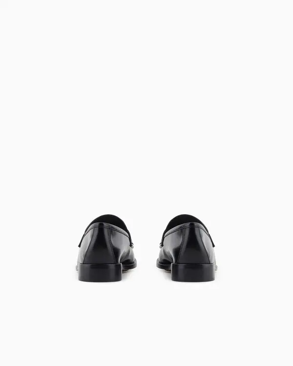 Giorgio Armani Brushed Leather Loafers