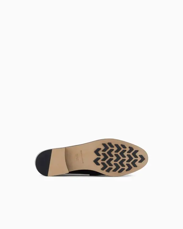 Giorgio Armani Brushed Leather Loafers
