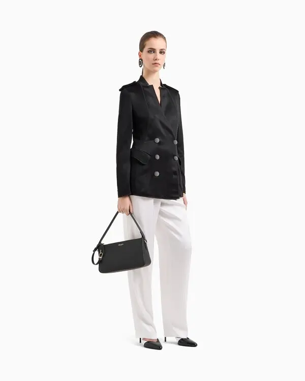 Giorgio Armani Double-sided Silk-satin Two-pleat Trousers