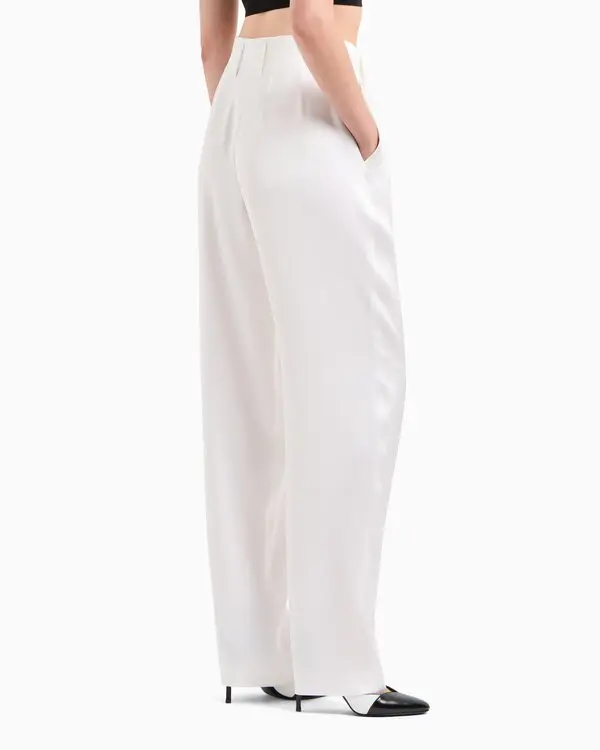 Giorgio Armani Double-sided Silk-satin Two-pleat Trousers