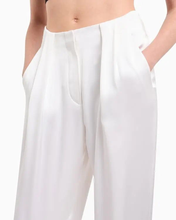 Giorgio Armani Double-sided Silk-satin Two-pleat Trousers