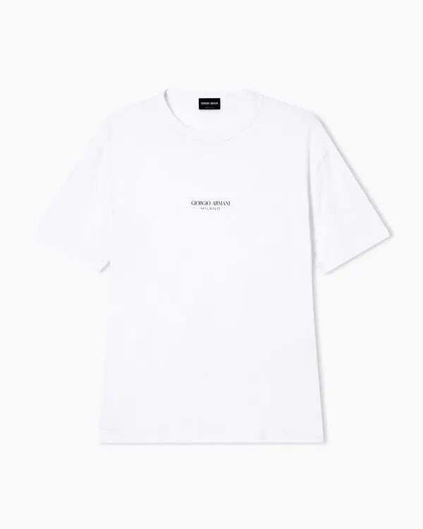 Giorgio Armani Cotton Interlock Crew-neck T-shirt - White