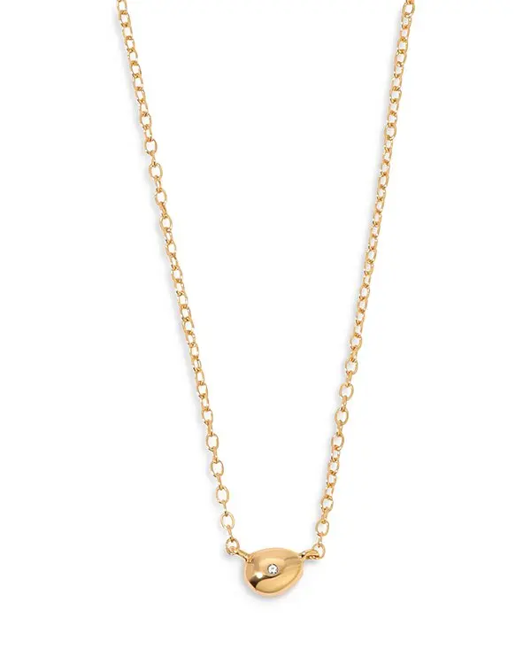 Ettika Pave Polished Pebble Pendant Necklace - Gold