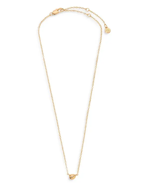 Ettika Pave Polished Pebble Pendant Necklace - Gold