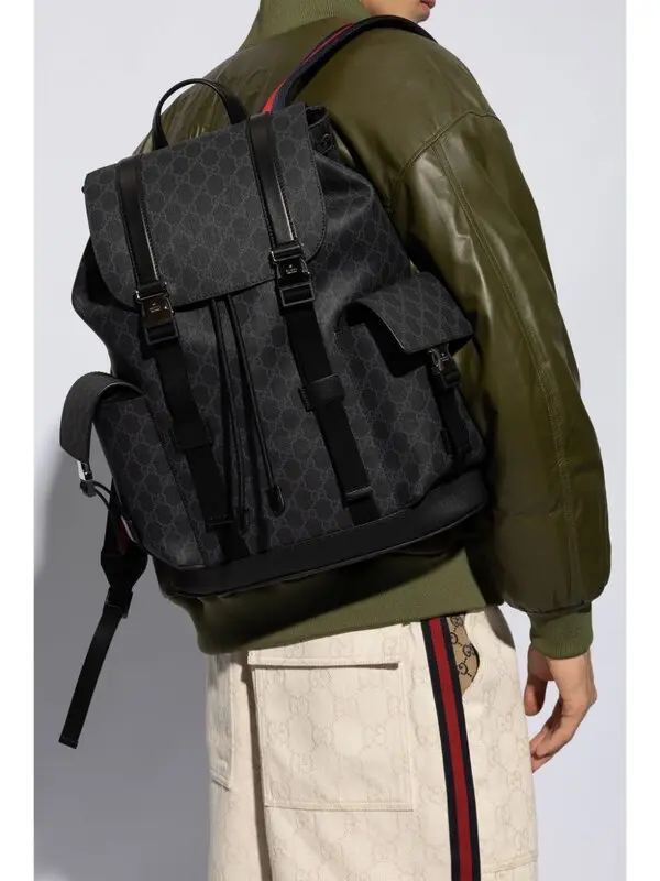 Gucci Gg Supreme Canvas Backpack - Black | Editorialist