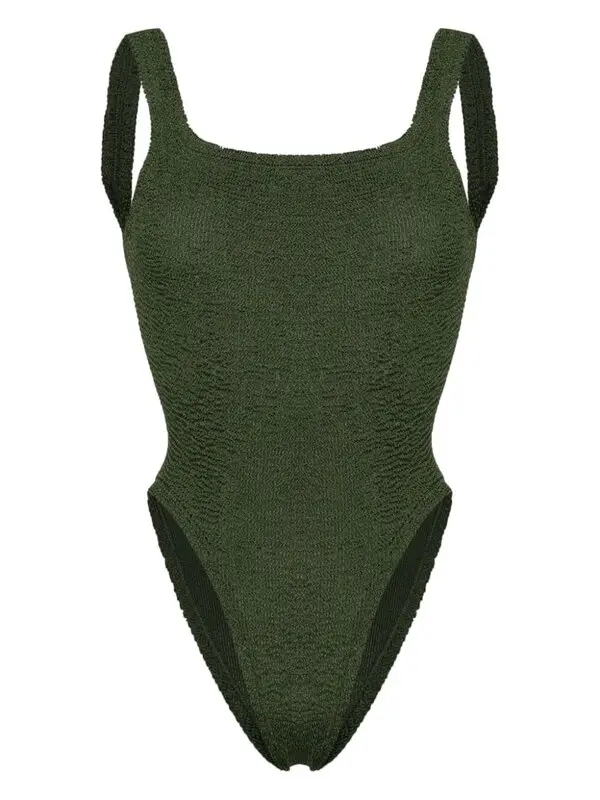 Hunza G Square-neck Swimsuit - Green