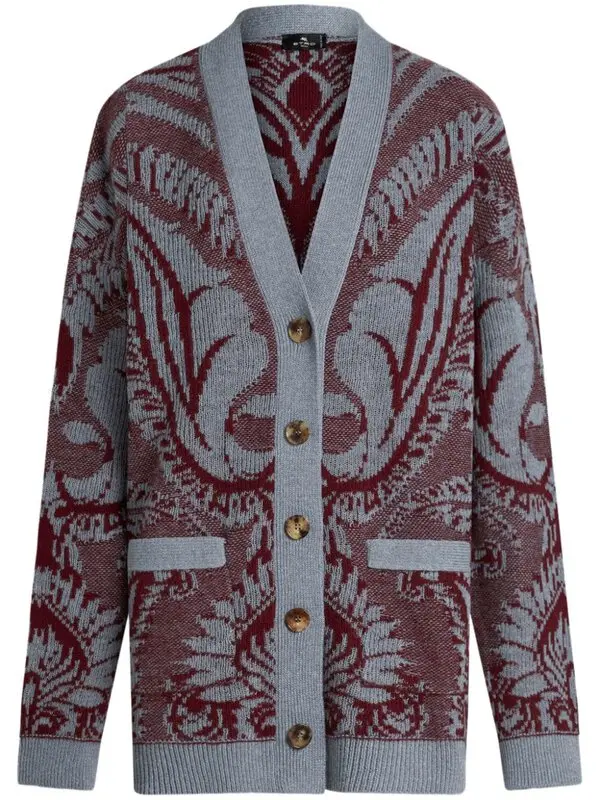 Etro Floral Jacquard-knitted Cardigan